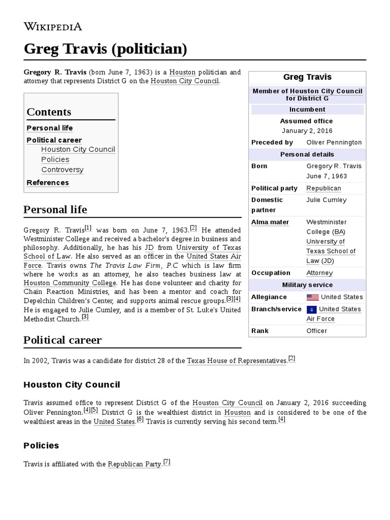 Greg Travis (Politician) : Gregory R. Travis (Born June 7, 1963) Is A ...