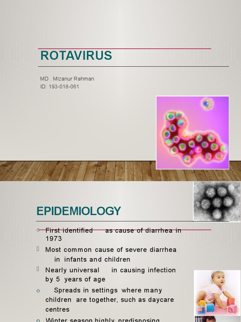 Rotavirus: MD - Mizanur Rahman ID: 193-018-061 | PDF | Diarrhea | Infection