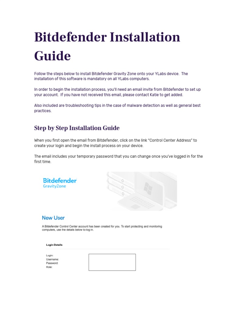 Bitdefender Installation Guide | PDF | Malware | Information Age