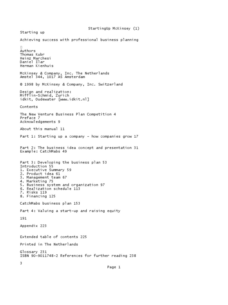 StartingUp McKinsey (1) - Notepad | PDF | Startup Company | Small ...