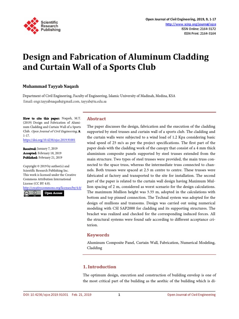 Design Aluminum Cladding | PDF | Bending | Truss