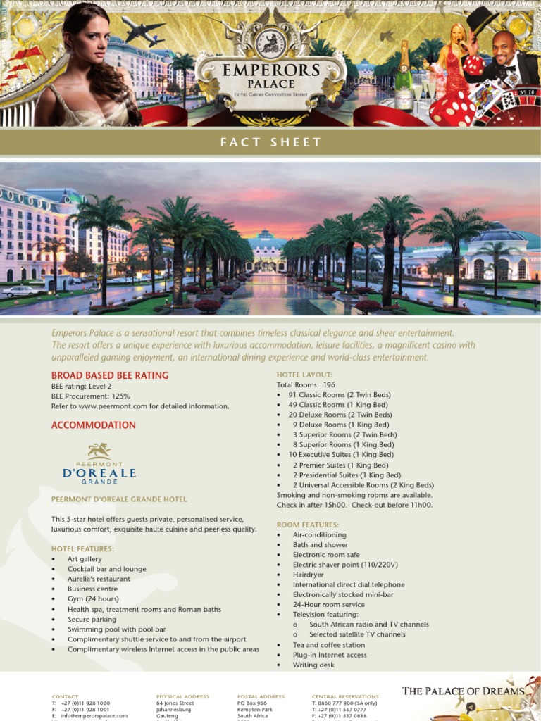Emperors Place Fact Sheet | PDF | Restaurants | Movie Theater