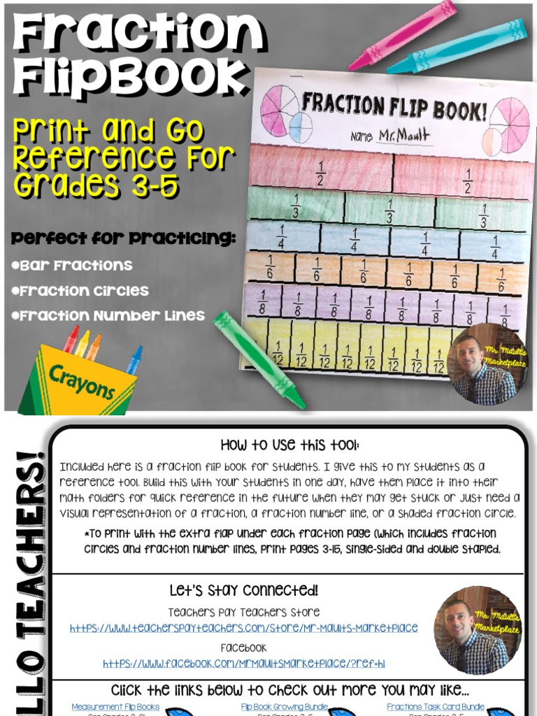 Fraction Flip Book PDF | PDF | Foreign Language Studies | Home & Garden