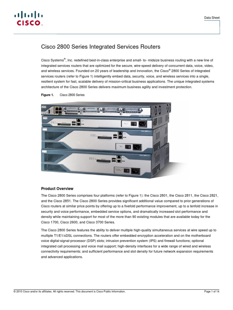 Cisco 2800 Series Integrated Services Routers | PDF | Virtual Private ...