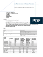 Paper Towel Absorbency Experiment | PDF