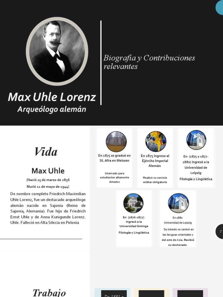 Biografía Max Uhle | PDF | Arqueología | Antropología