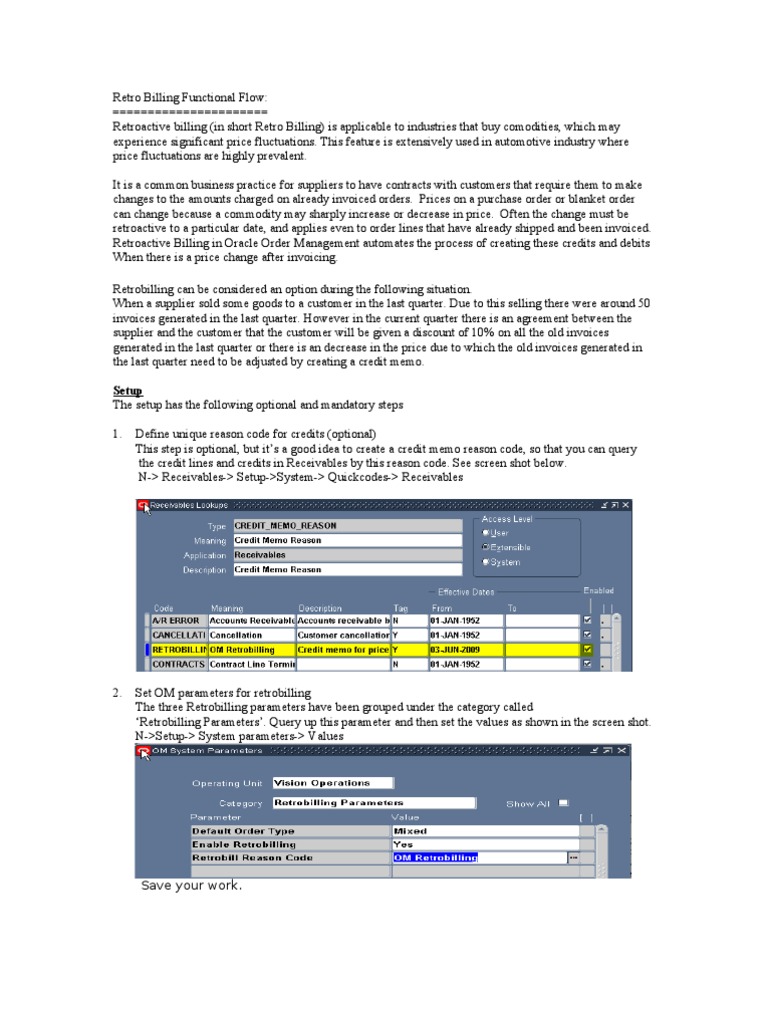 Retroactive Billing Process in Oracle | PDF | Invoice | Economies