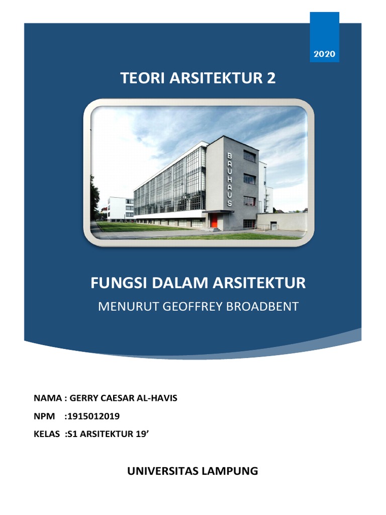 Fungsi Dalam Arsitektur Menurut Geoffrey Broadbent | PDF