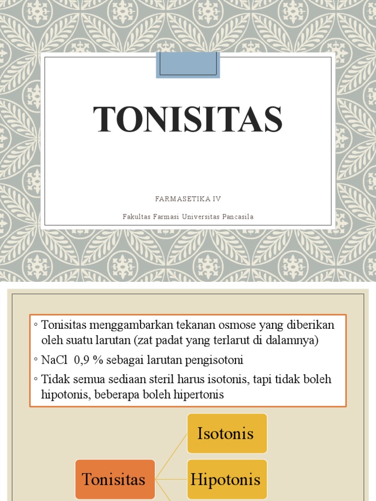 10 & 11. Tonisitas | PDF