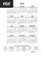 Months of the Year in Setswana | PDF | Calendar