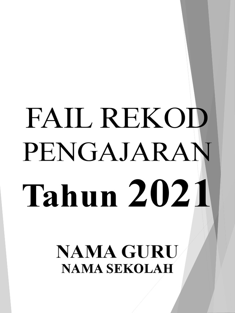 DIVIDER BUKU REKOD PENGAJARAN 2021 Jimat Ink | PDF