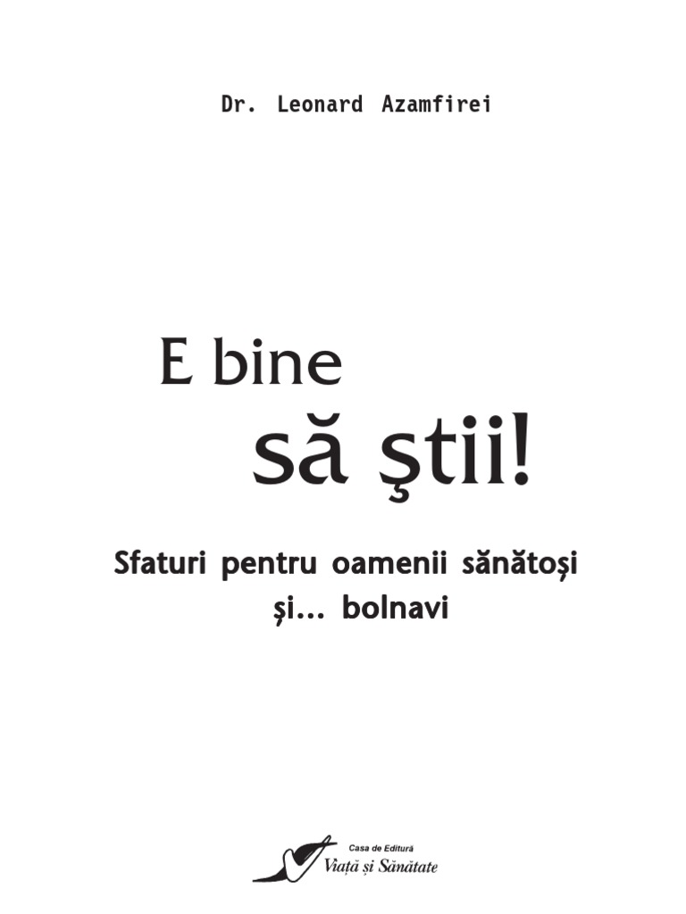 E Bine Sa Stii | PDF