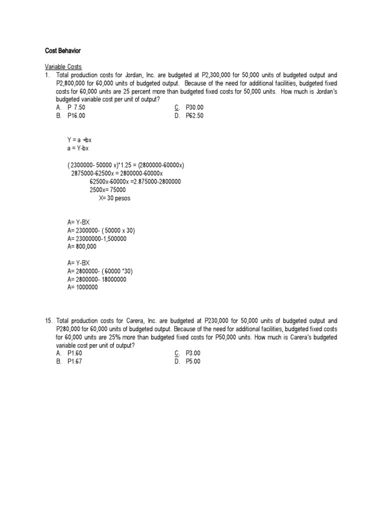 Cost Behavior Analysis | PDF | Regression Analysis | Management Accounting
