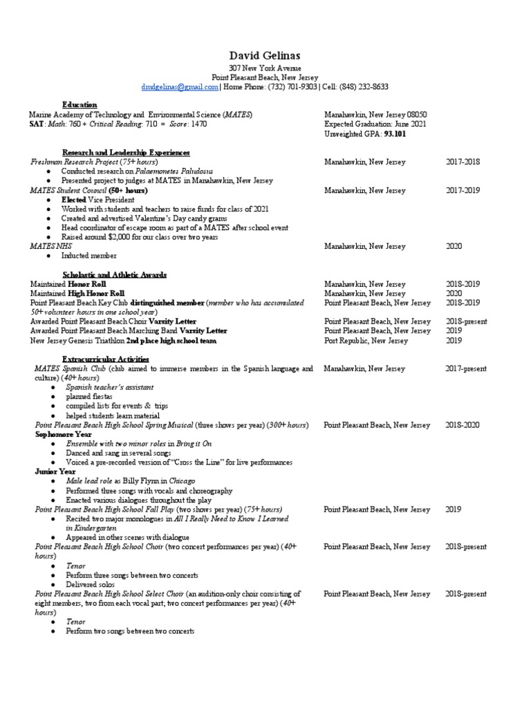 David Gelinas Resume 3 | PDF | Entertainment (General)