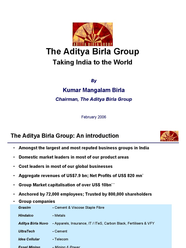 Aditya Birla Group: Global Business Overview | PDF | Business