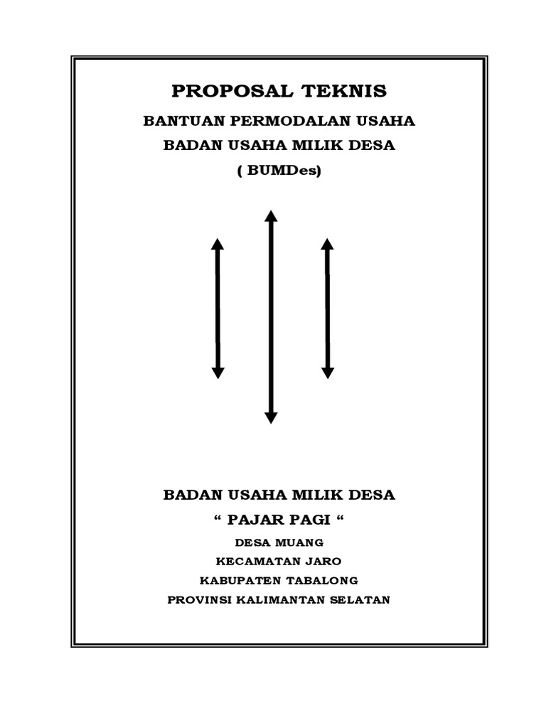 Cover Proposal BUMDes | PDF