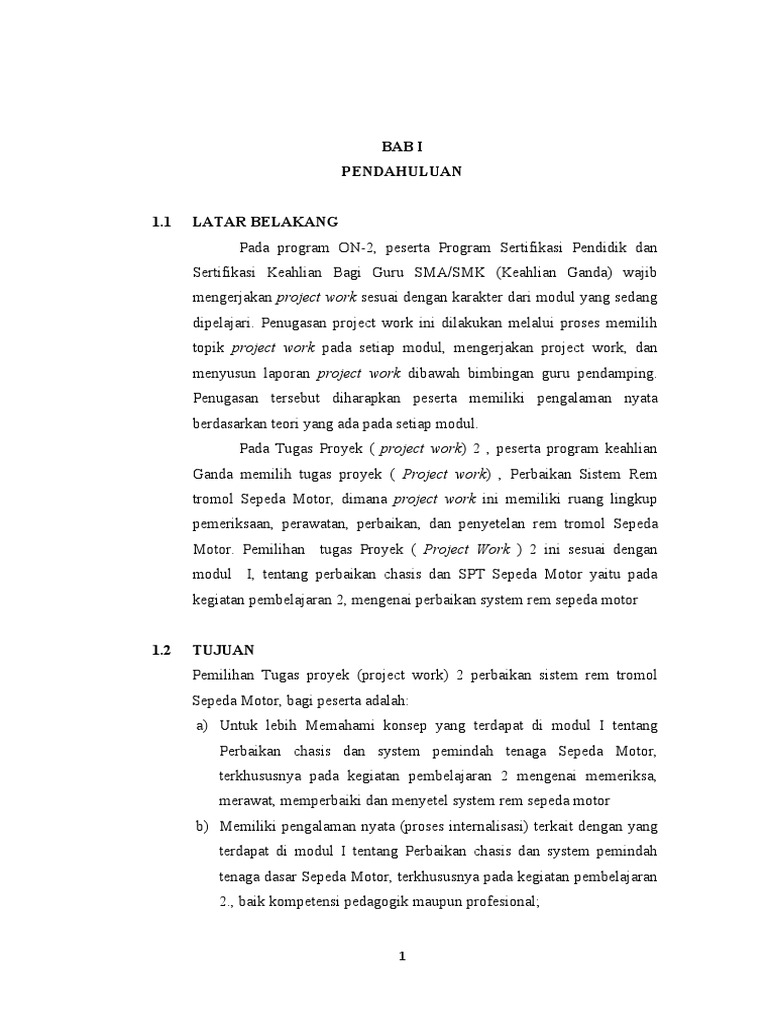 Laporan Project Work 2 | PDF