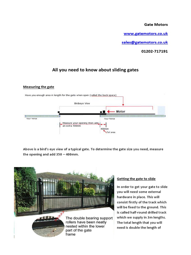 All You Need To Know About Sliding Gates | PDF | Electrical Engineering ...