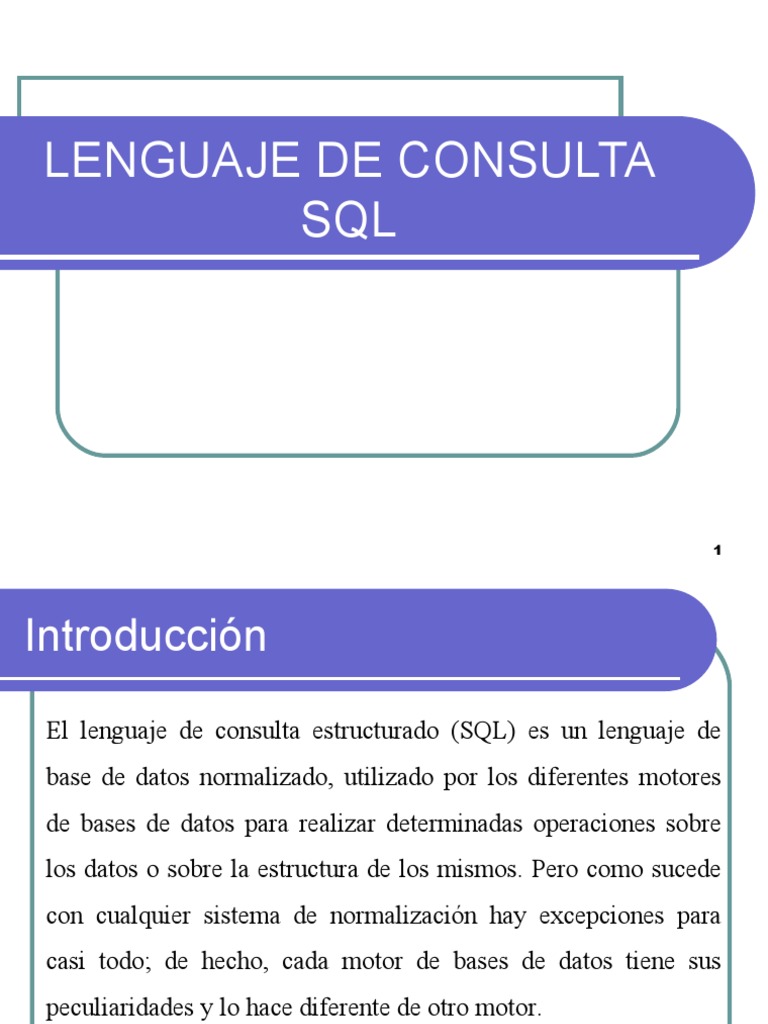 Lenguaje de Consulta SQL | PDF | SQL | Gestión de la información
