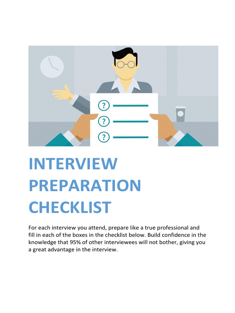 Interview Preparation Checklist | PDF | Interview | Communication