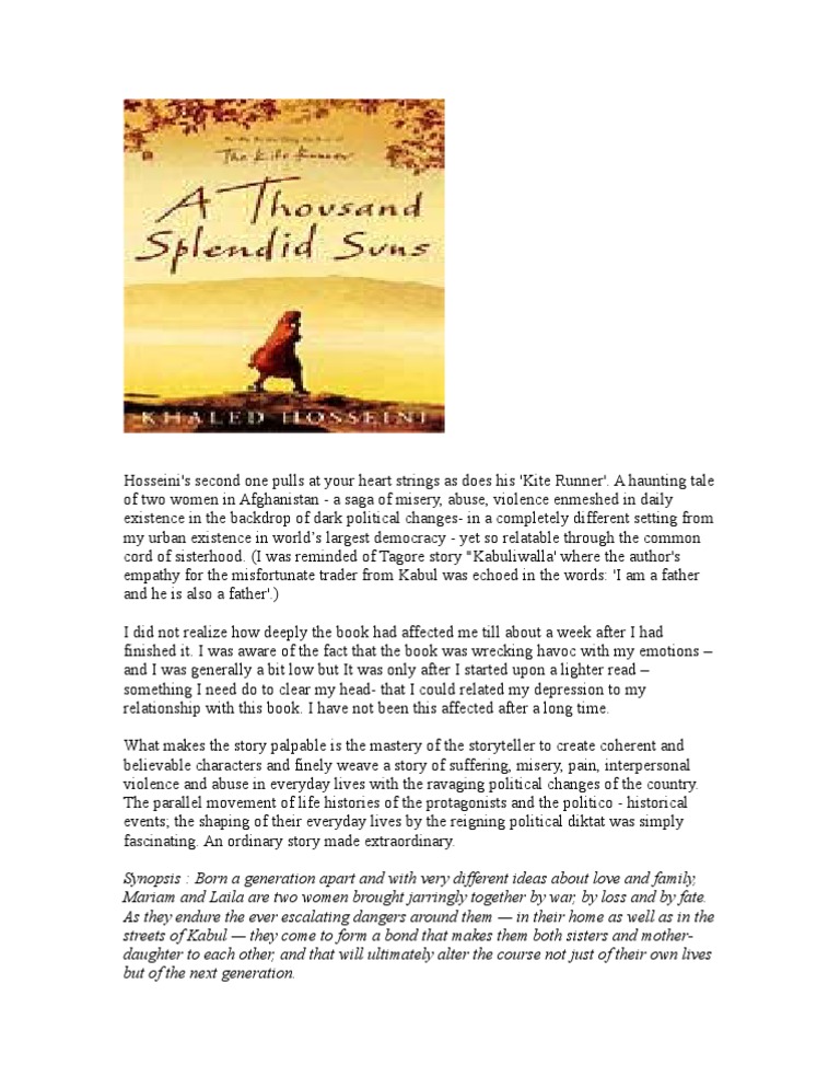 A Thousand Splendid Suns | PDF