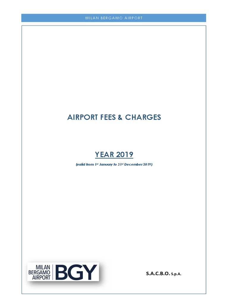 Airport Fees and Charges 2019 | PDF | Airport | Aviation