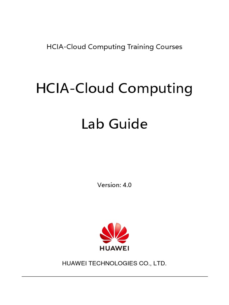 HCIA Cloud Computing V4.0 Lab Guide PDF | PDF | Virtual Machine | Virtualization