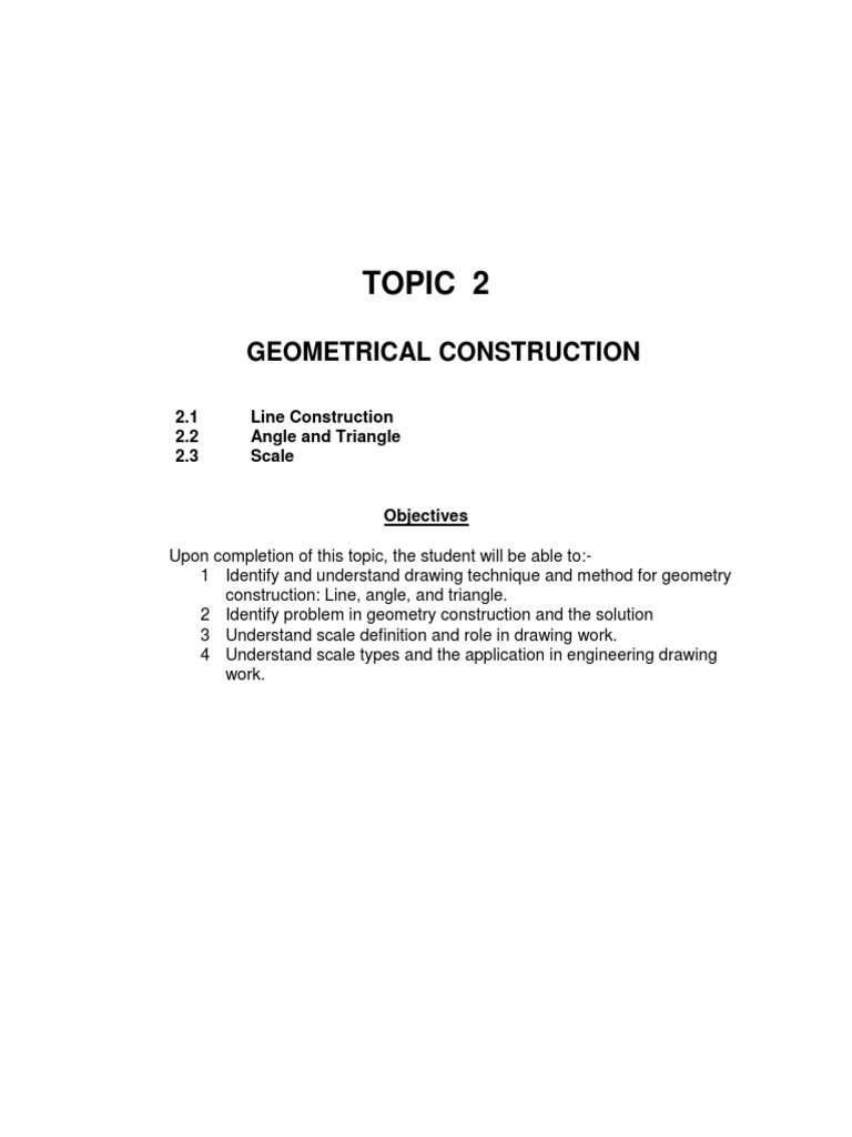 Topic 2: Geometrical Construction | PDF | Circle | Elementary Geometry