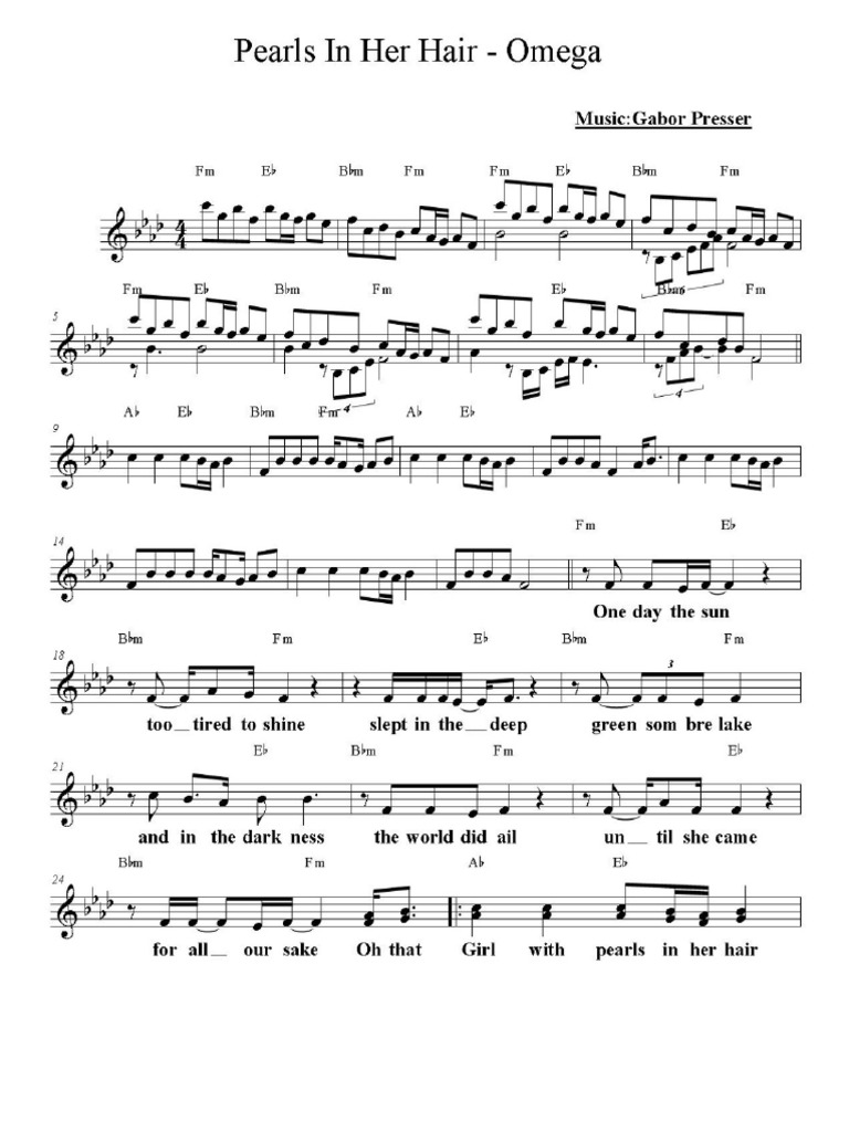 OMEGA (1973) Pearls in Her Hair | PDF