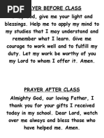 Prayer Before Class | PDF