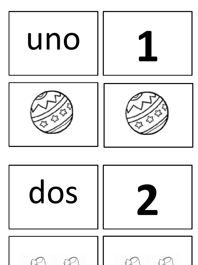 Memorama Numeros PDF | PDF