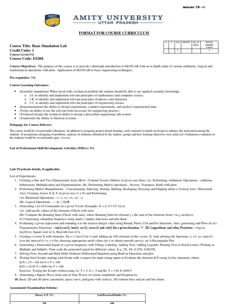 Basic Simulation Lab | PDF | Function (Mathematics) | Matrix (Mathematics)