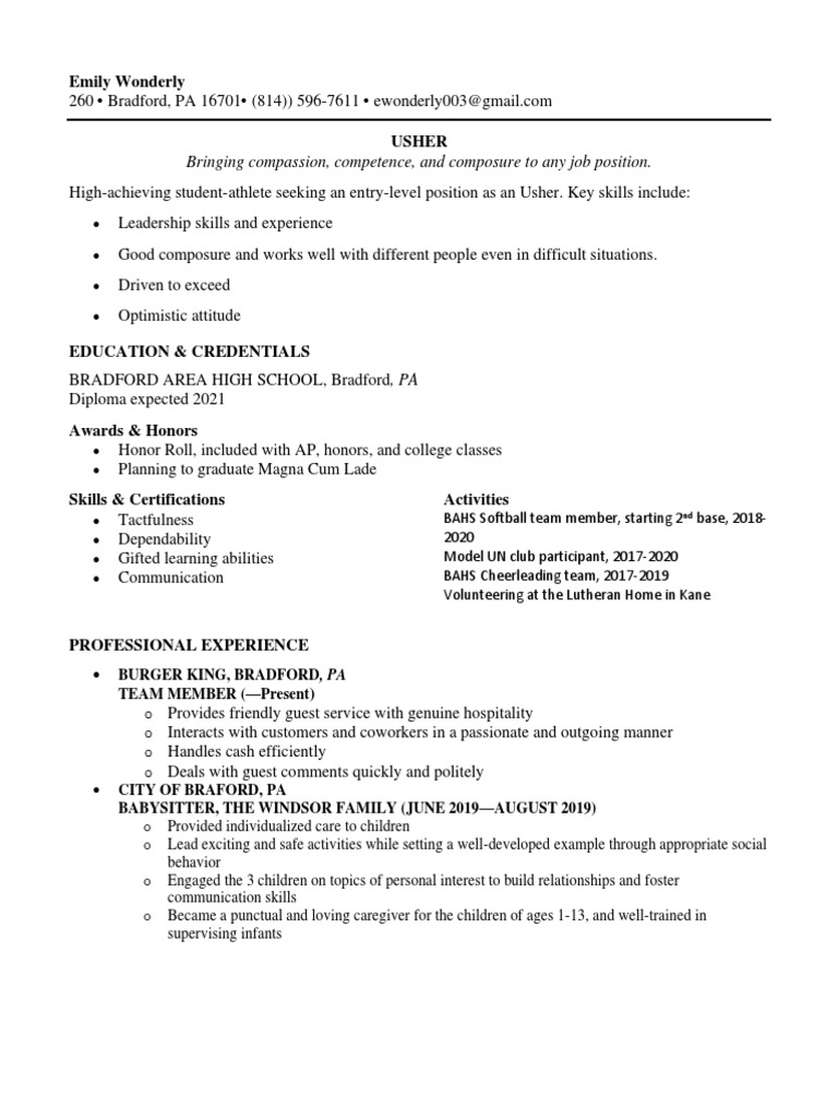 Comp Resume Final Draft | PDF
