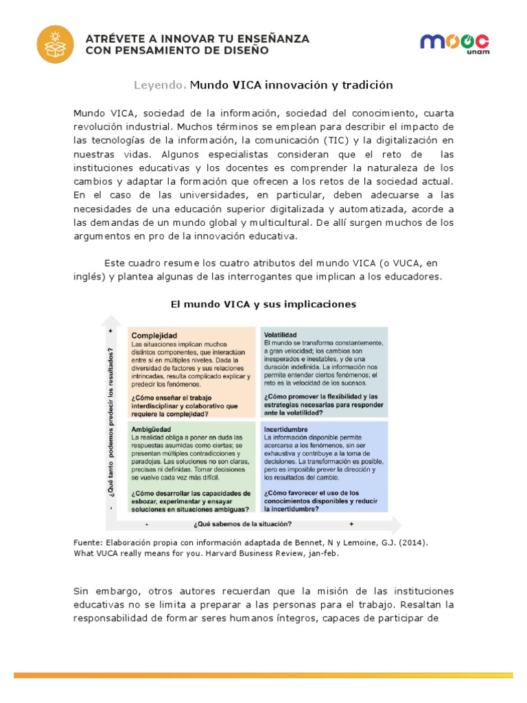 Mundo VICA Innovacion y Tradicion - Mod PDF | PDF | Sociedad ...