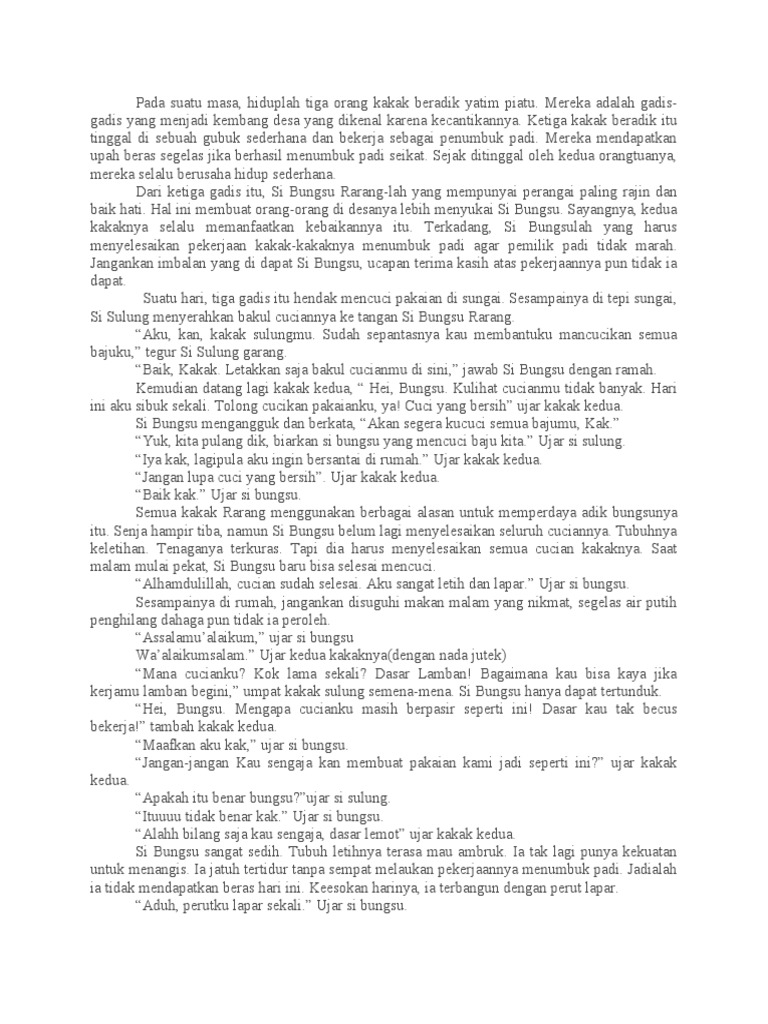 Cerita Rakyat Ikan Mas (Leungli) | PDF