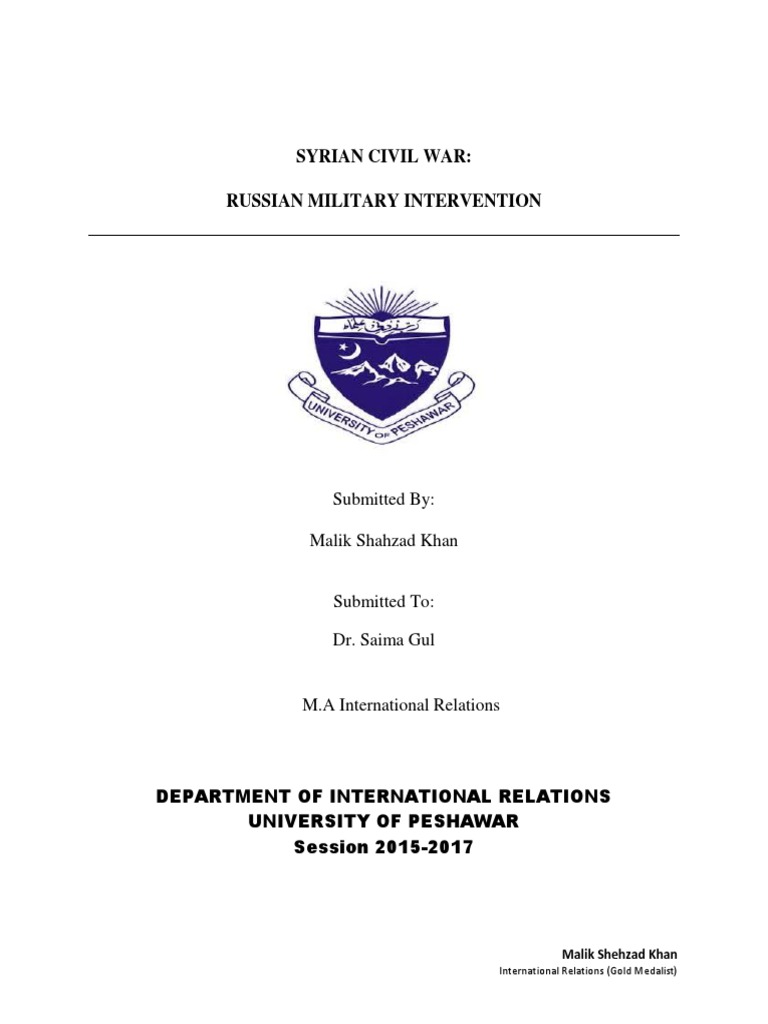 Syrian Civil War | PDF | Bashar Al Assad | Syrian Civil War