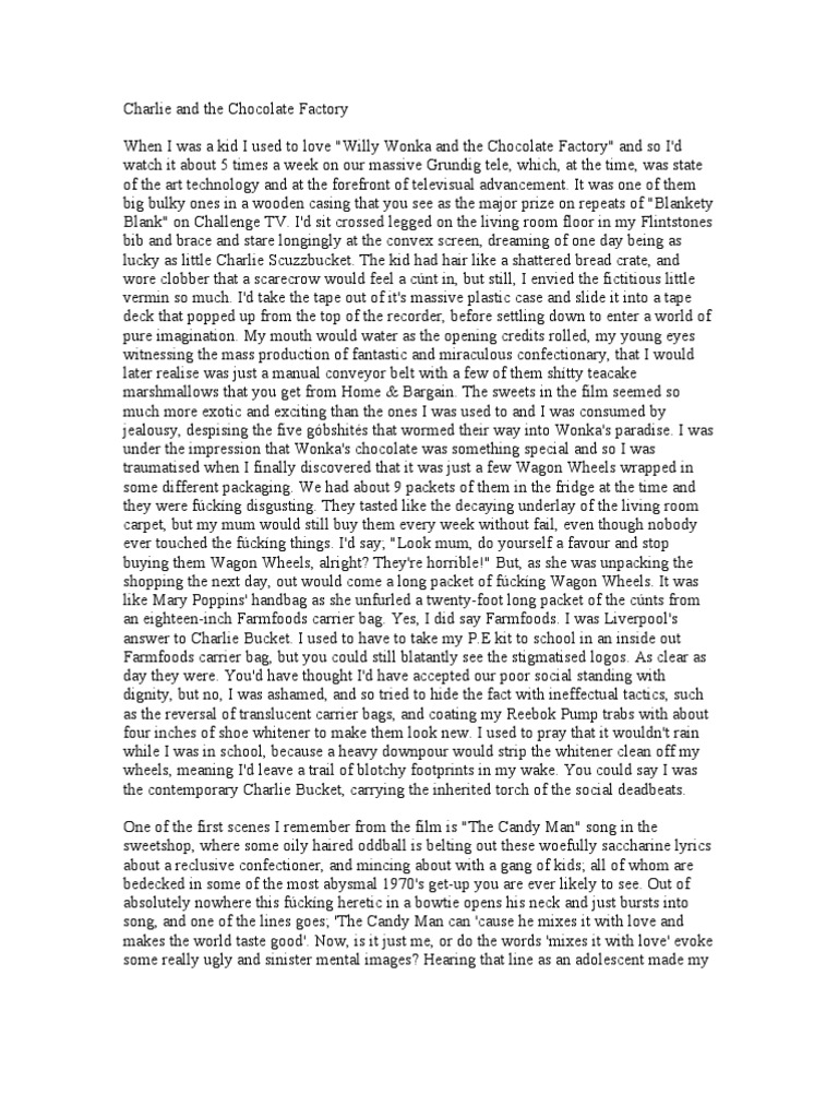 Charlie and The Chocolate Factory | PDF