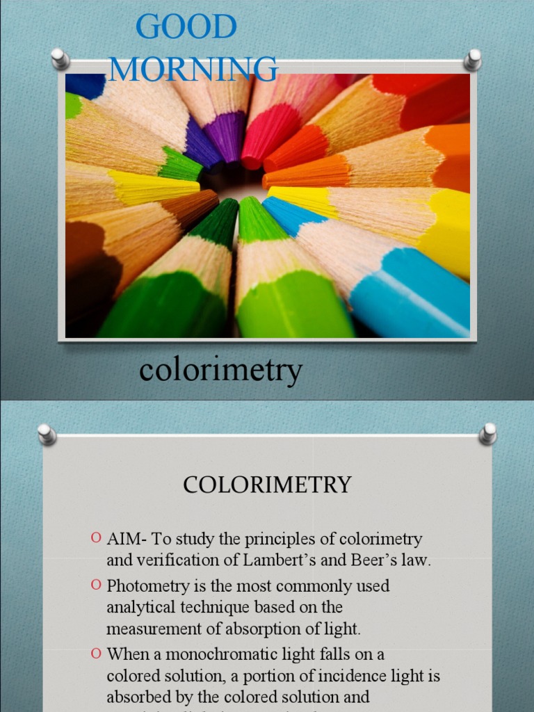 Colorimetry 1 | PDF | Absorbance | Spectroscopy