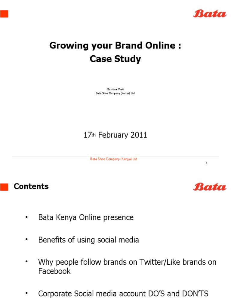 Bata Case Study - Growing Your Brand Online | PDF | Popular Culture & Media Studies | Social Media