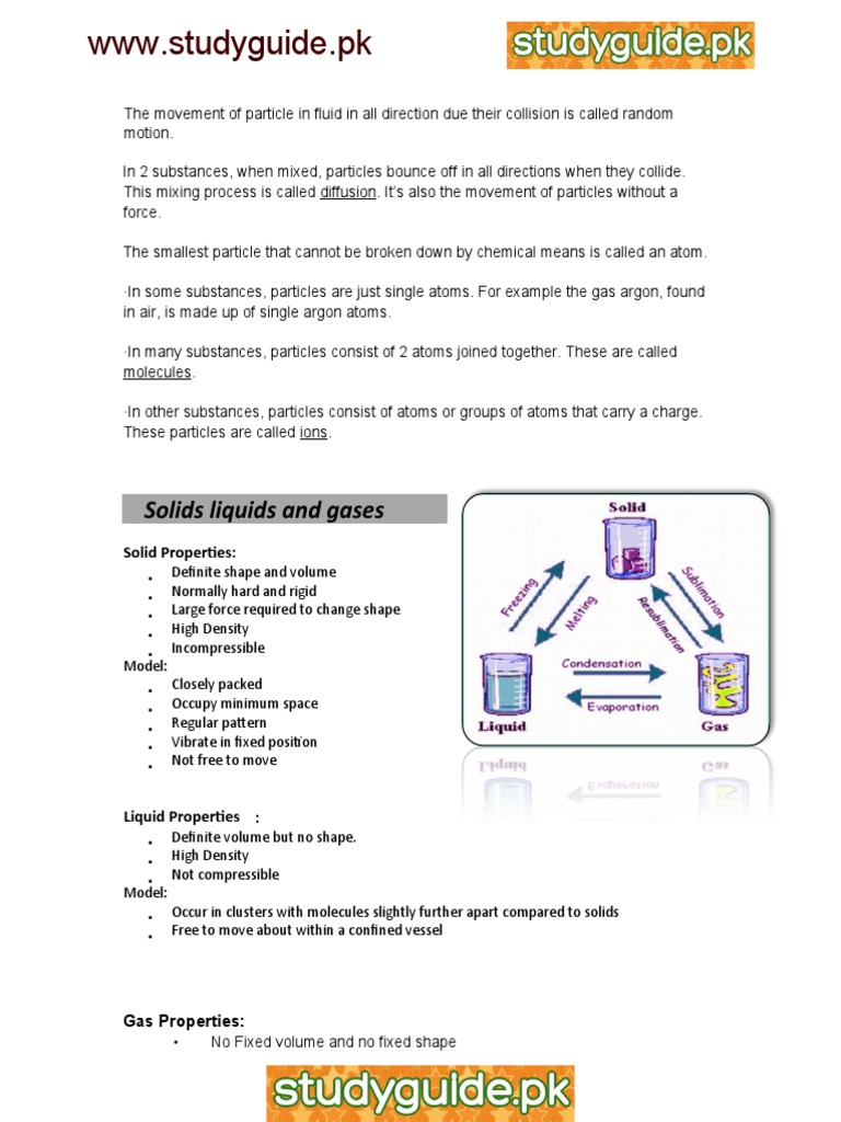 Solids Liquids And Gases Solid Properties Pdf Ion Oxide