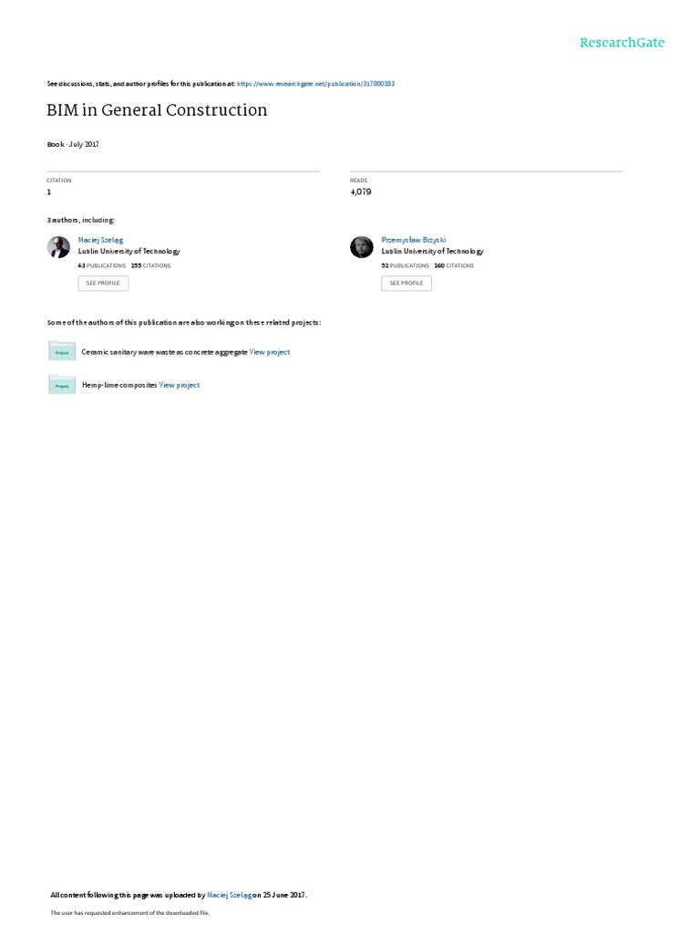 BIM in General Construction | PDF | Building Information Modeling ...