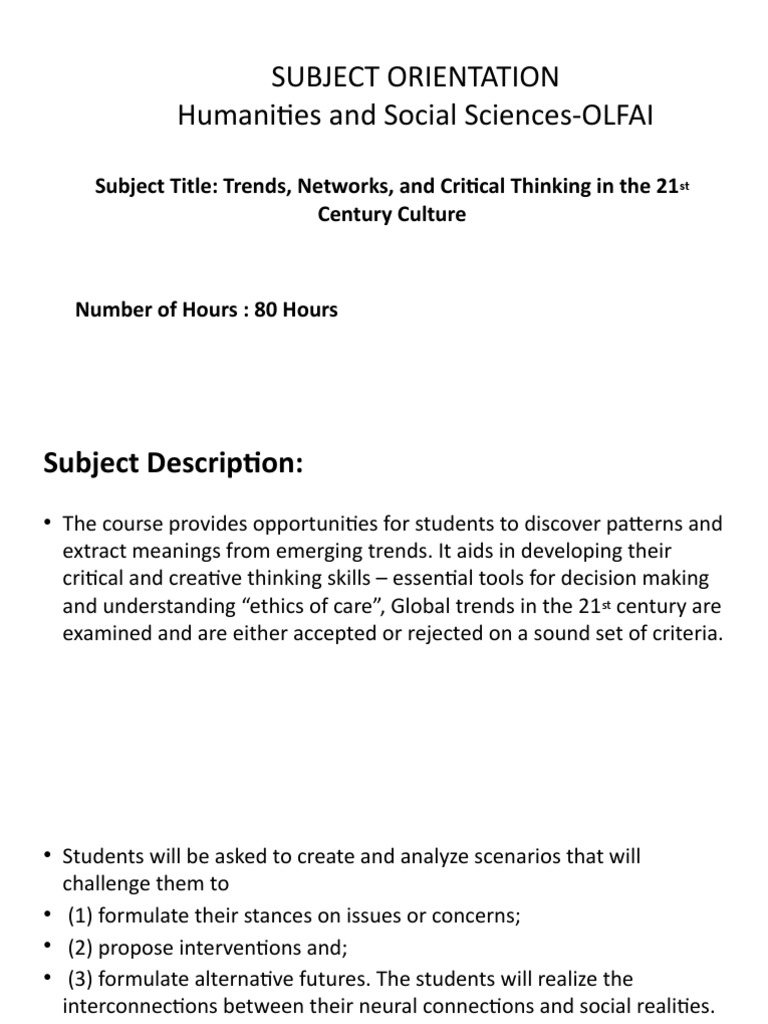 Subject Orientation and Lesson 1 | PDF