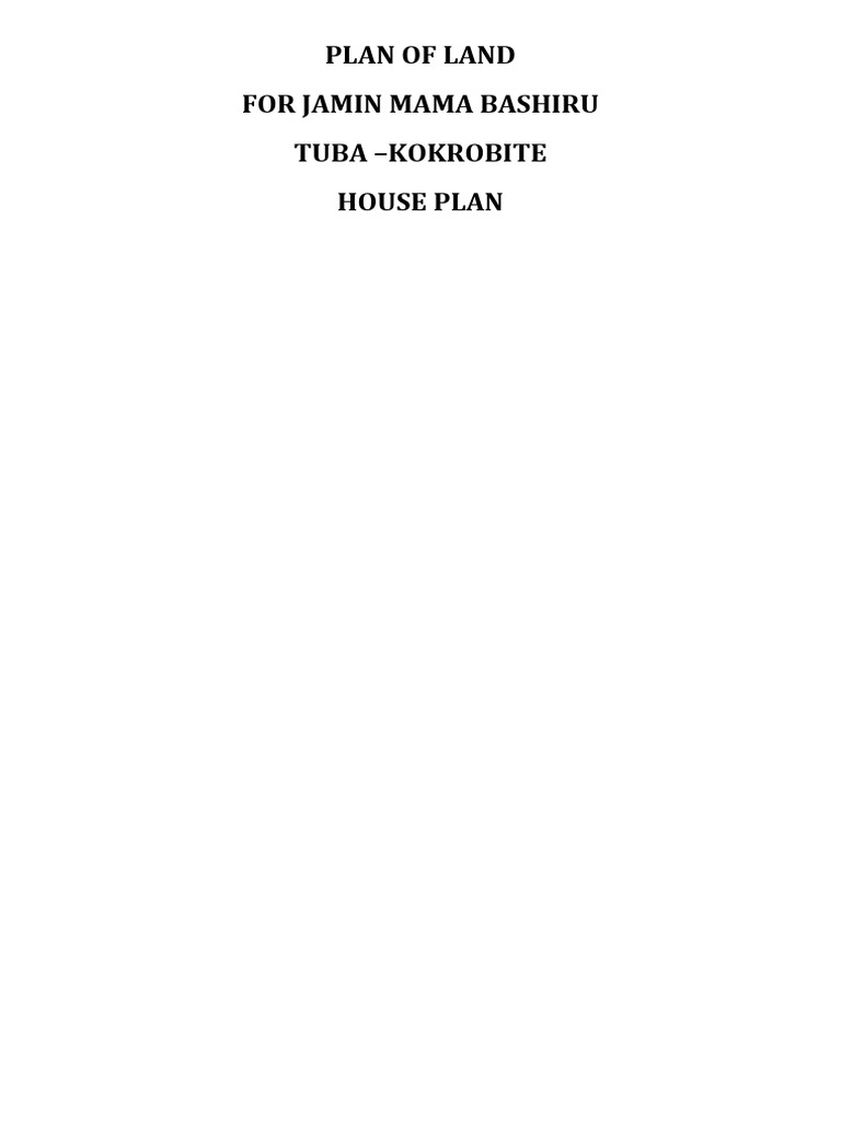 Plan of Land | PDF