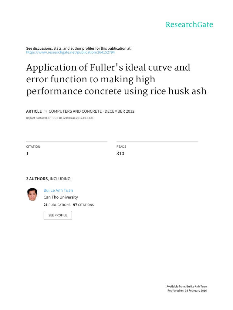 High Performance Concrete with Rice Husk Ash | PDF | Concrete | Cement