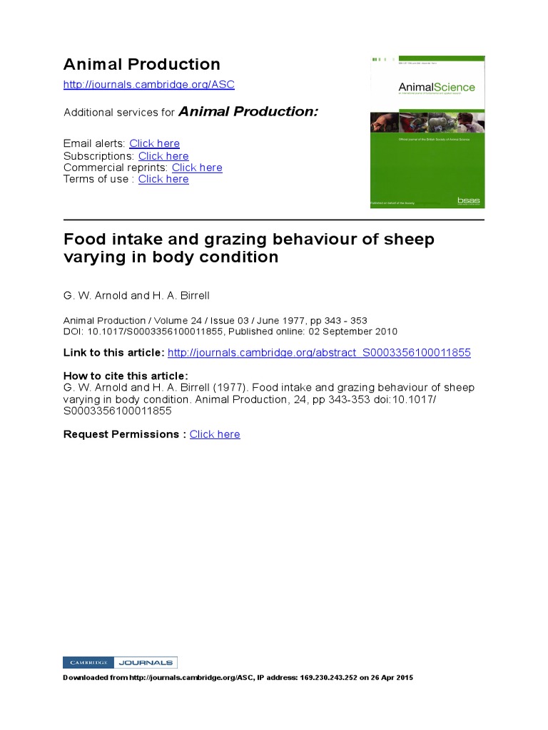 Animal Production | PDF | Sheep | Wool