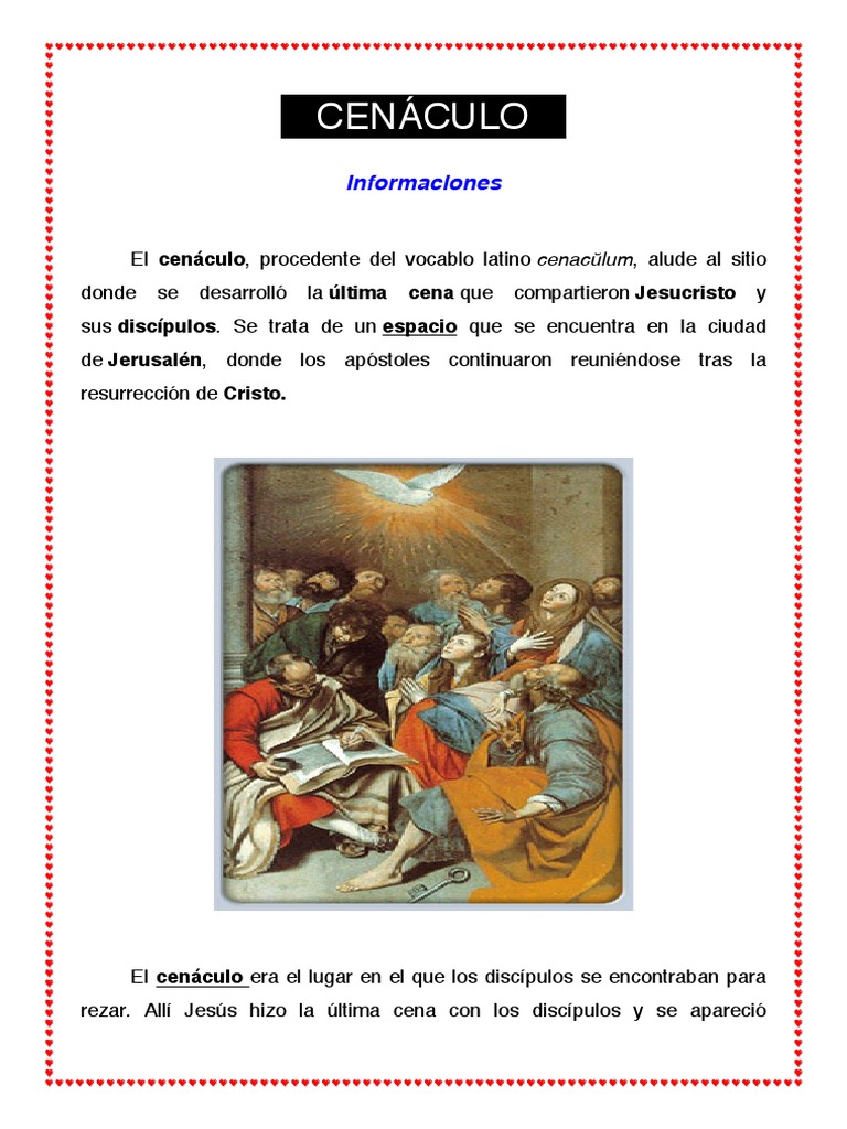 María en el Cenáculo y Pentecostés | PDF | María, madre de Jesús | Oración