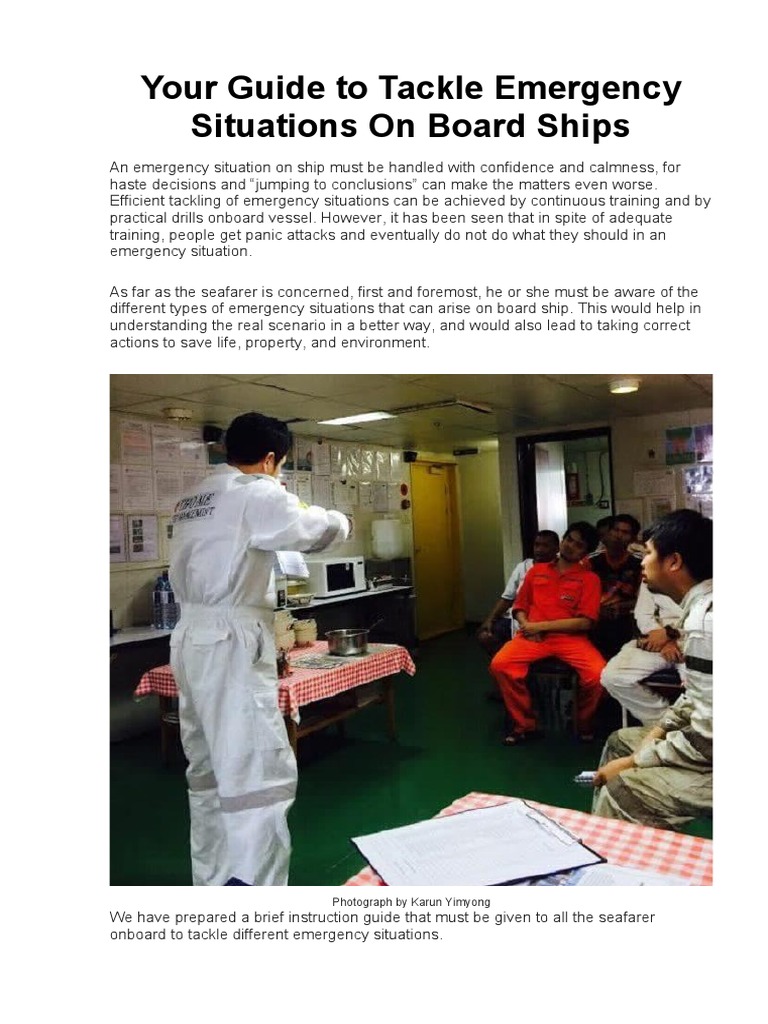 Your Guide To Tackle Emergency Situations On Board Ships | PDF | Ships ...