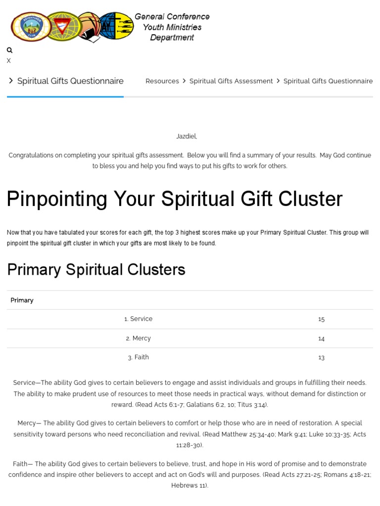 Spiritual Gifts Questionnaire | PDF | Spiritual Gift | Assurance (Theology)