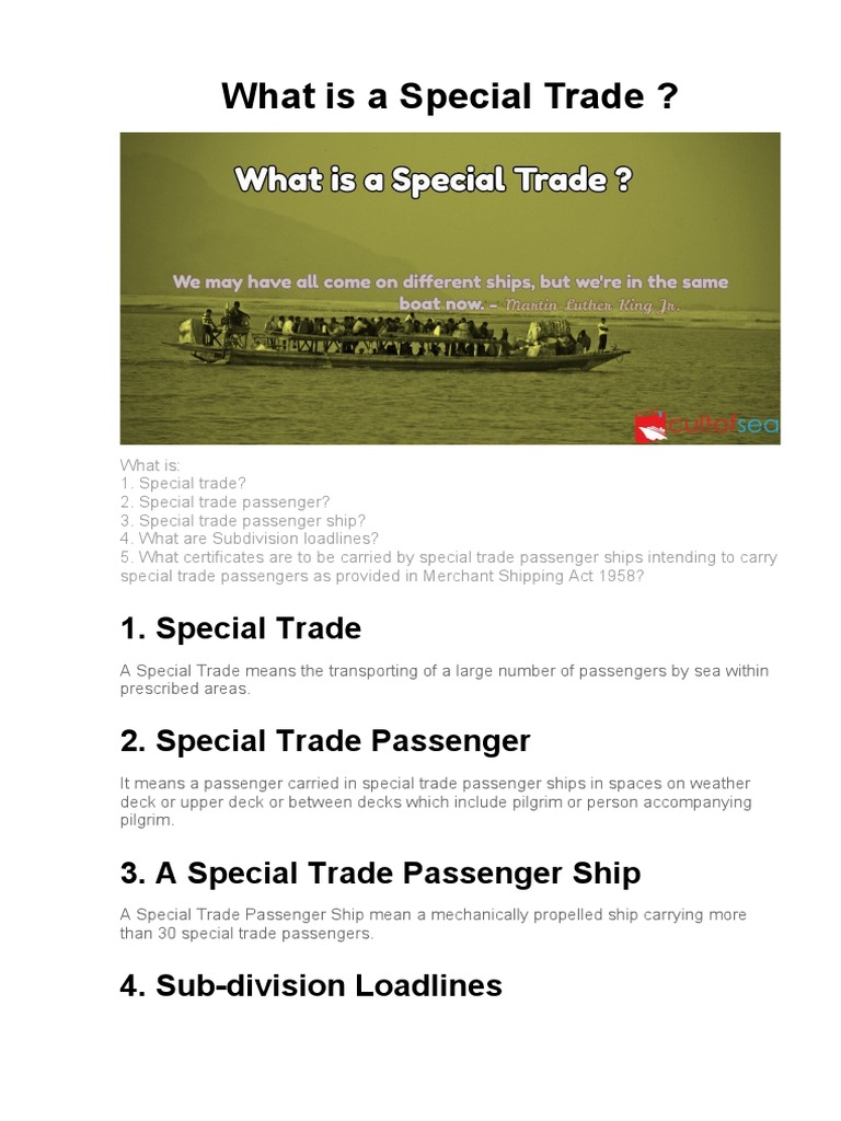 What Is A Special Trade | PDF