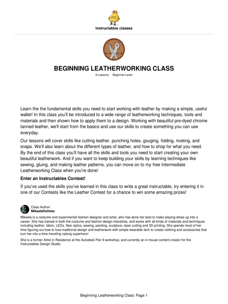 Beginner Leatherworking Guide | PDF | Blade | Scissors